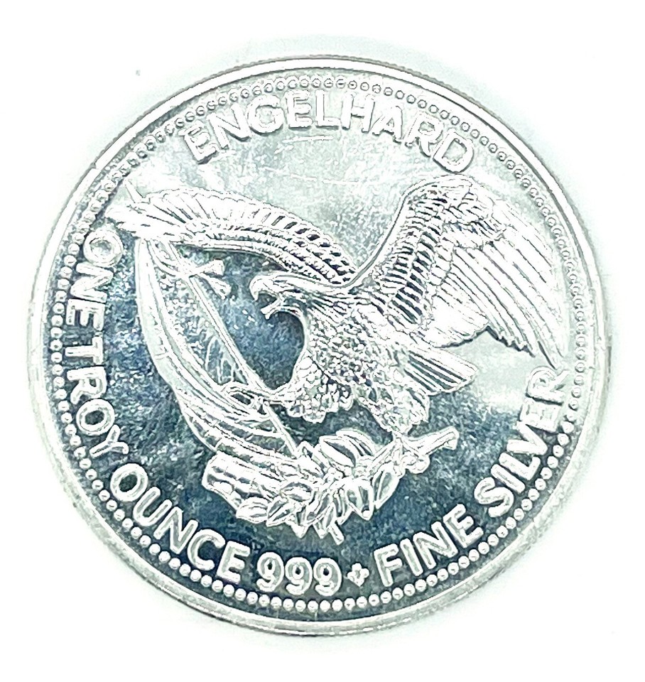 ENGELHARD 1 Ounce Prospector Collectible Silver Round Coin Bullion 1985 ...