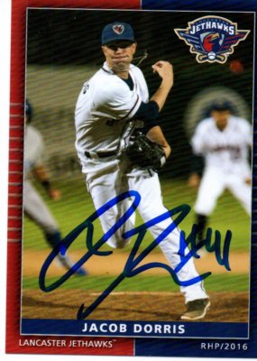 Jacob Dorris 2016 Lancaster Jethawks Signed Card | eBay
