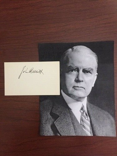 JOHN R. MOTT SIGNED CARD, NOBEL PEACE PRIZE, YMCA, WSCF, WORLD COUNCIL ...