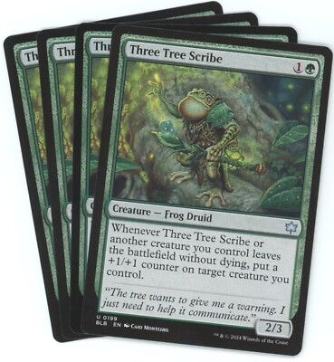 x4 Three Tree Scribe - 0199 - Bloomburrow MTG (BLB) - U - Regular | eBay