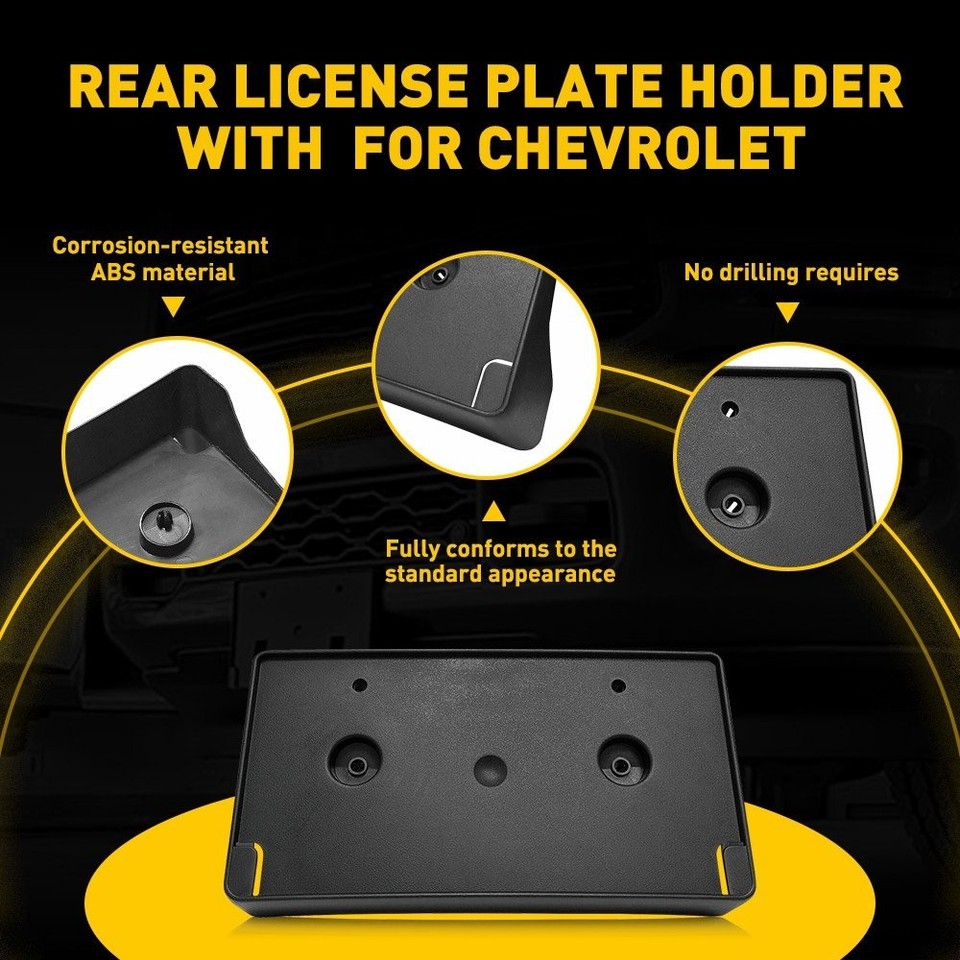 For 2019 2020 2021-2022 Dodge Ram 1500 Front License Plate Light Holder ...