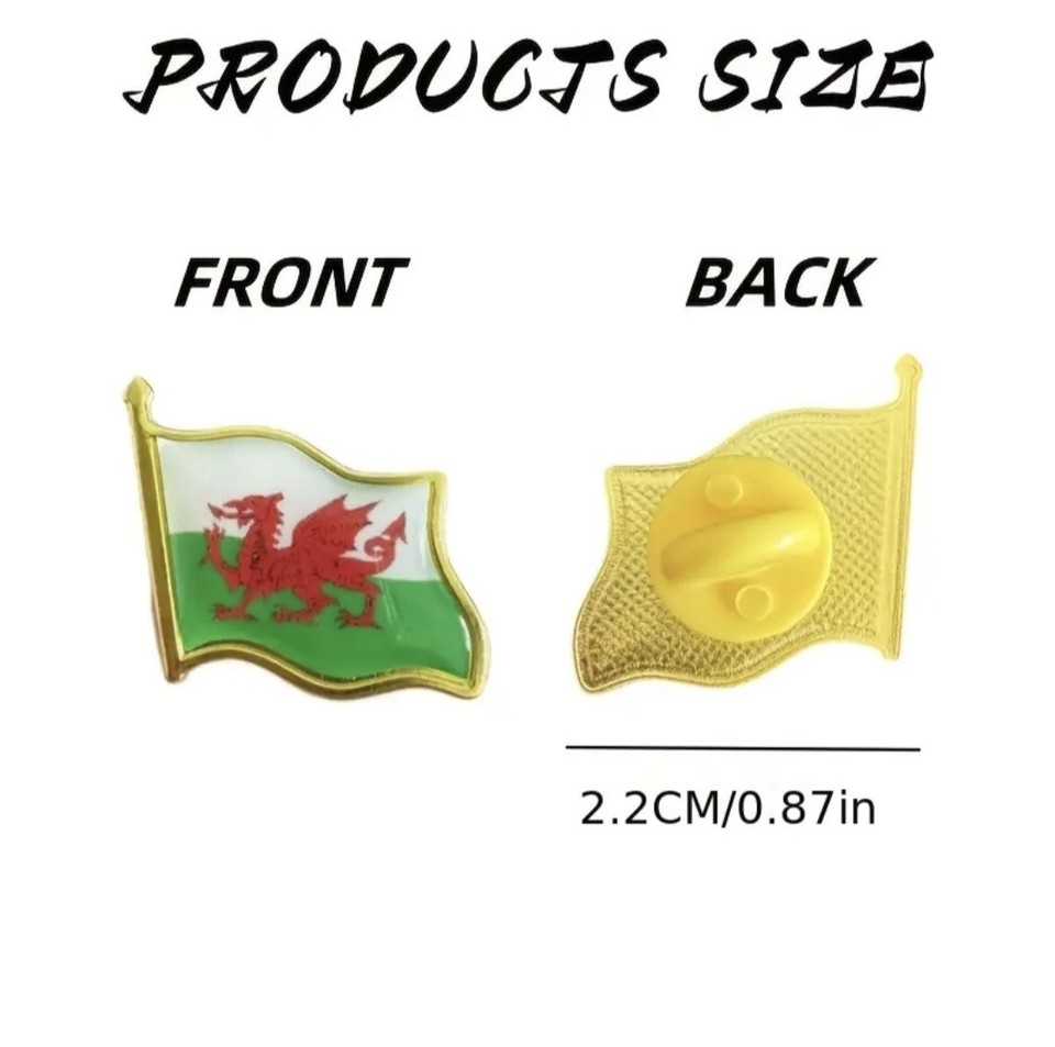 Wales Welsh Dragon Enamel Metal Flag Lapel Pin Badge Brooch Gold | eBay UK