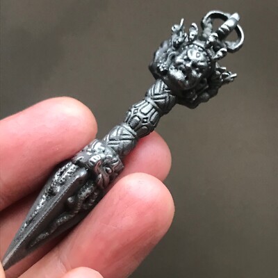 Aletai Iron Meteorite Melt Cast Perfect Pendant Buddhist Weapons Vajra ...