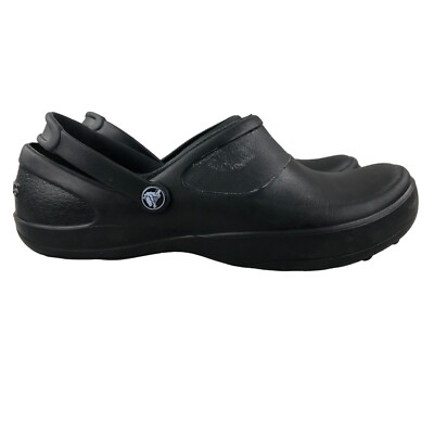 Crocs Women's Size 10 Mercy Black Closed Toe Slingback Slip On Work ...