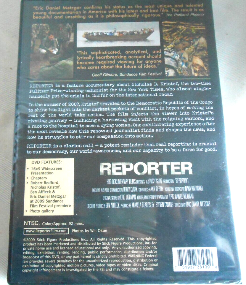 Reporter: A Film with Nicholas D. Kristof - HBO Documentary Film - NEW ...