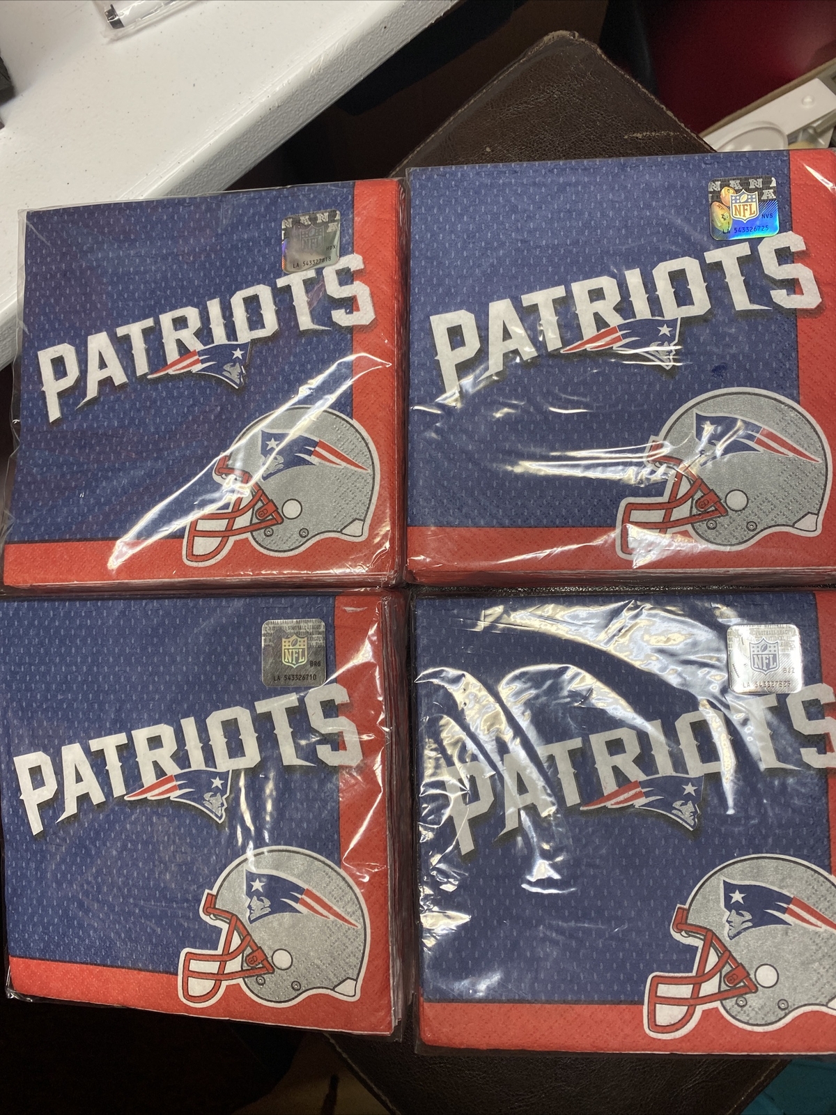 New England Patriots Napkins NFL Team 16 Count 2 - Ply Luncheon Napkins ...