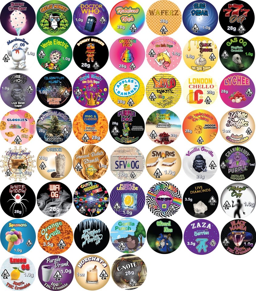 1" Diameter Jar Lid Label Sticker for 5ml Jars (Labels Only!) | eBay