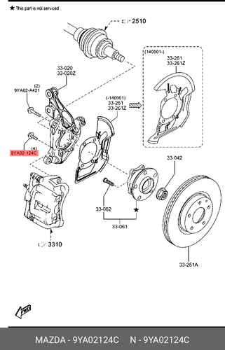 Genuine OE Bolt Metal 9YA02124C For Mazda 9YA02-124C | eBay.de