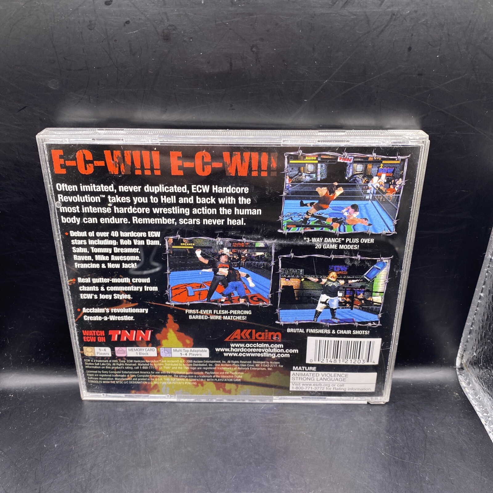 ECW: Hardcore Revolution (Sony PlayStation 1, 2000) Tested 21481212034 ...