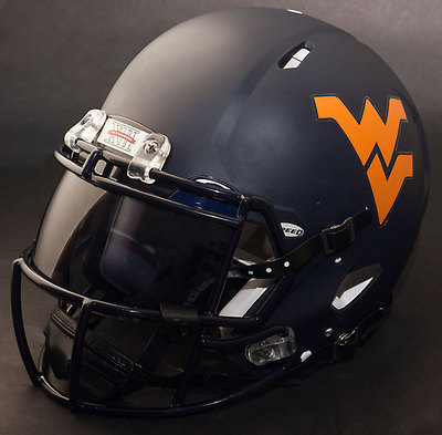 *CUSTOM* WEST VIRGINIA MOUNTAINEERS WVU Riddell SPEED Replica Football ...