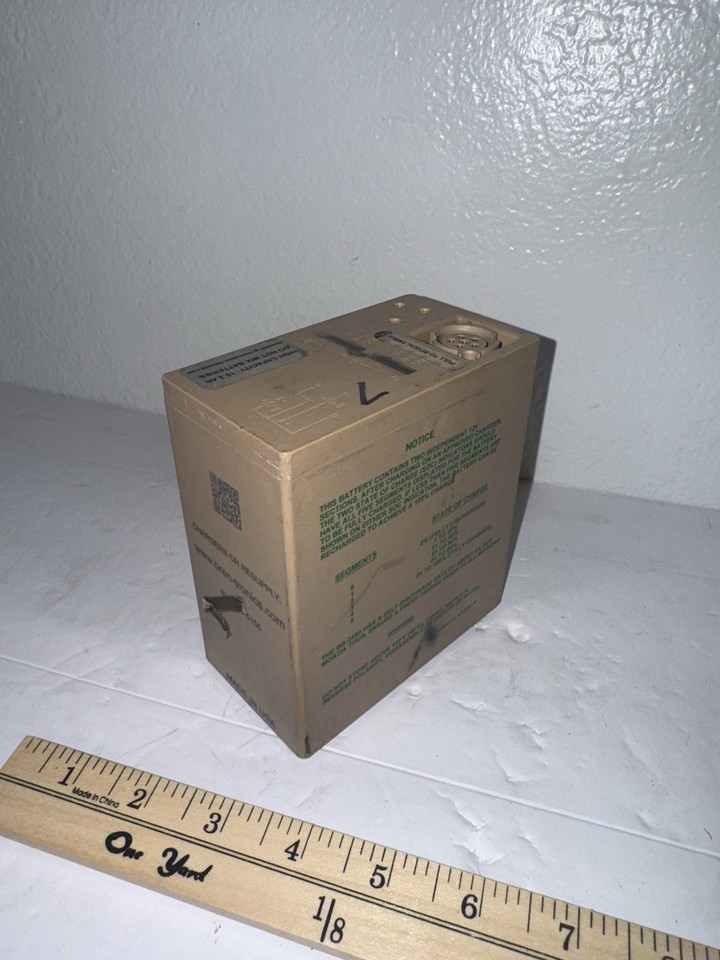 MILITARY ASIP RADIO BATTERY 4 Bars Charged. Tan Military Surplus (#7 ...