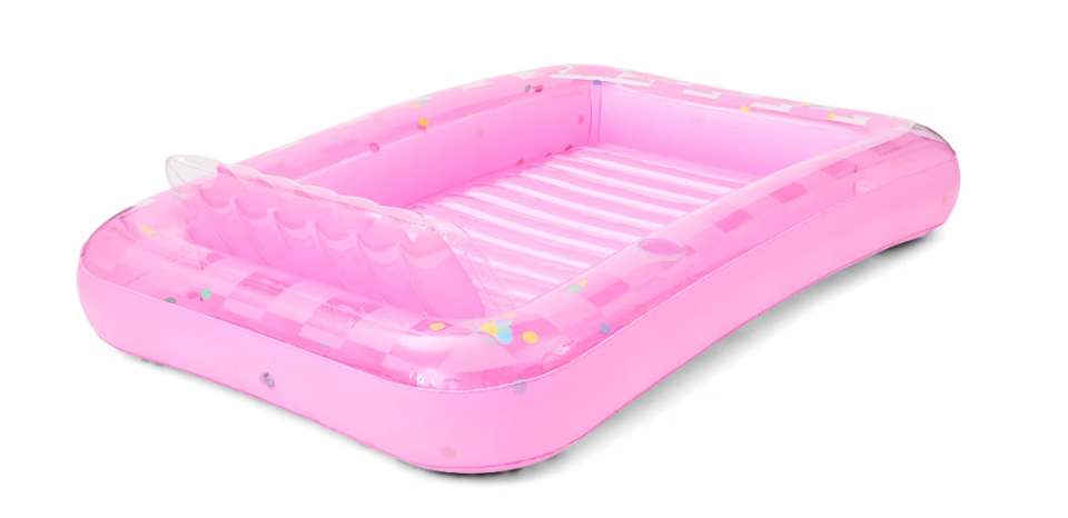 Inflatable Personal Pool Lounger Summer Pink Beach Kid Fun Outdoor Free ...