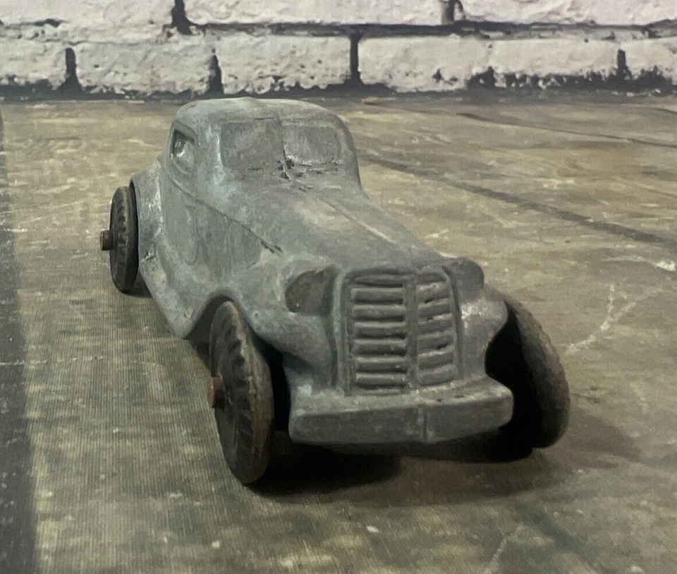Vintage Slush Mold 4" Silver Coupe Barclay Diecast | eBay