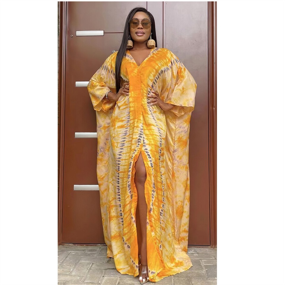 Hijab African Women Long Dress Dashiki Printed Kaftan Loose Robe ...
