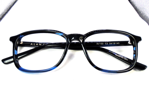 Alan J AJ-122 C2 Blue Stripe 54-18-145 Mens Eyeglasses Frames | eBay