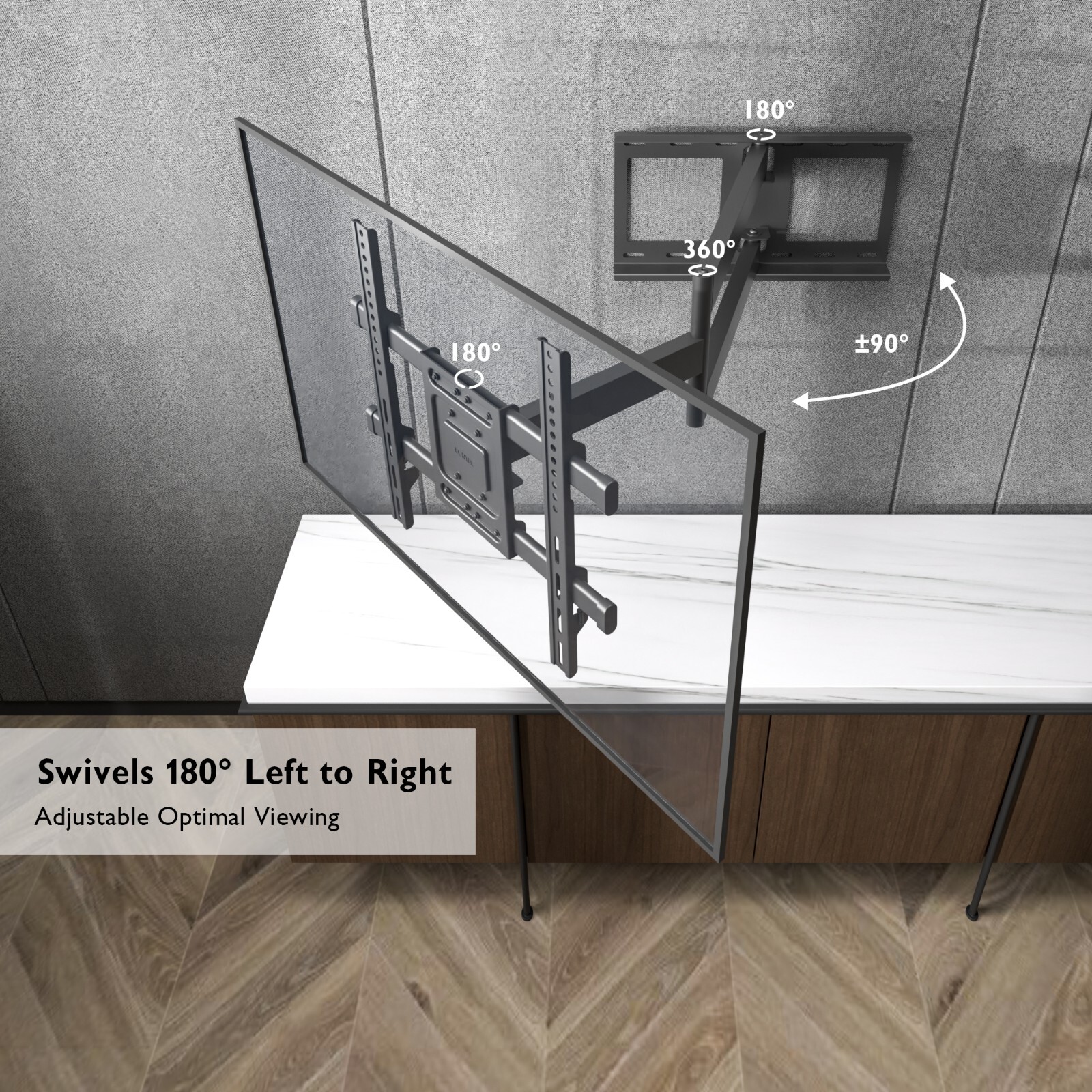 TV Wall Bracket with Extra Long Articulated Arm for 32-70 inch up to 60 ...
