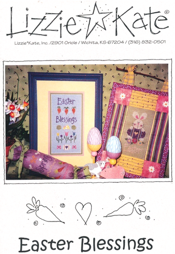 Lizzie Kate EASTER BLESSINGS 3 Cross Stitch ChartS ONLY spring samplers ...