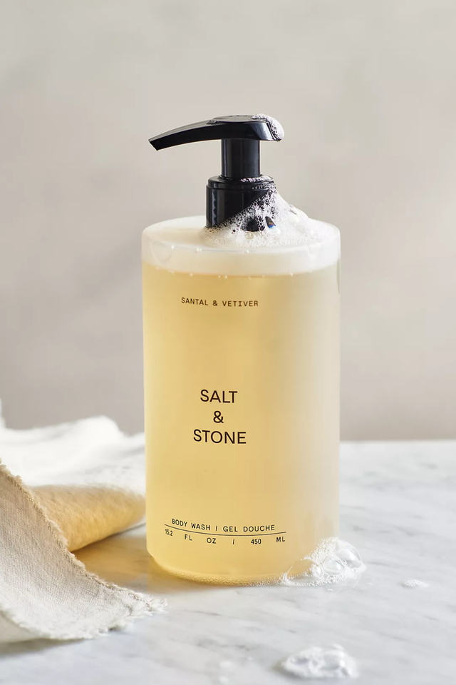 SALT & STONE Body Wash Santal & Vetiver Refillable Body Wash with ...