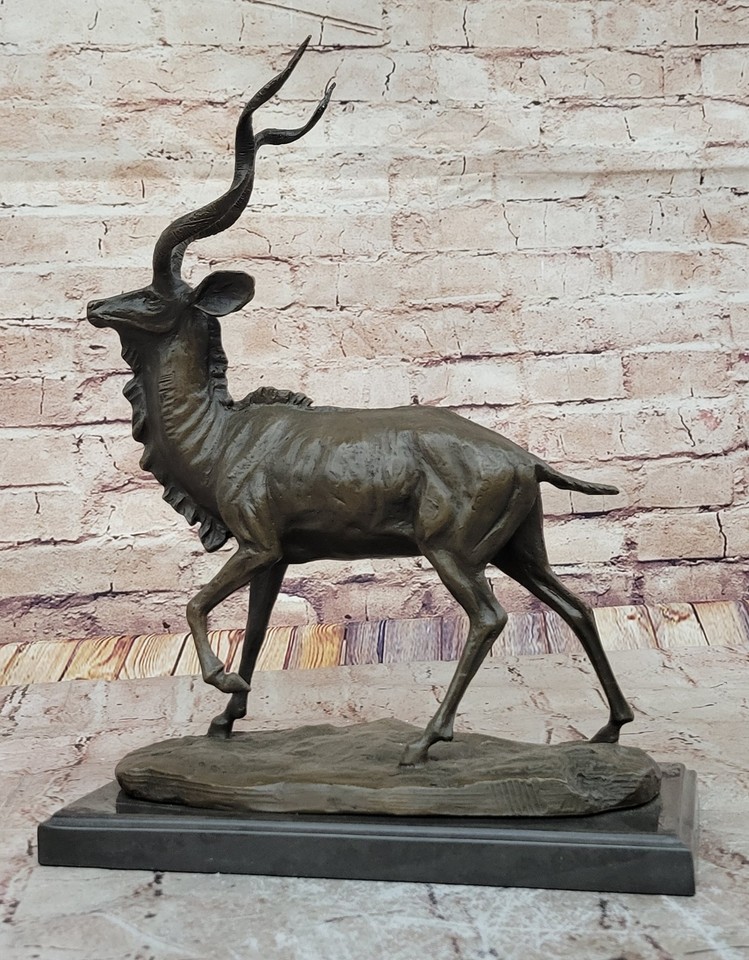 Signed Original Milo Wildlife Animal African Kudu Bronze Sculpture ...