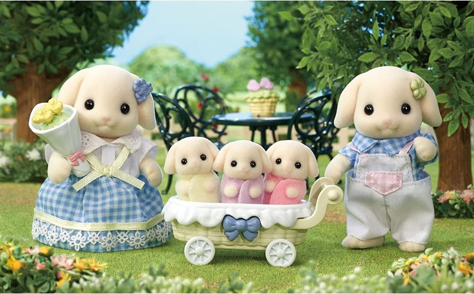 Sylvanian Families Flora Rabbit Family Set FS-50 Calico Critters Epoch ...