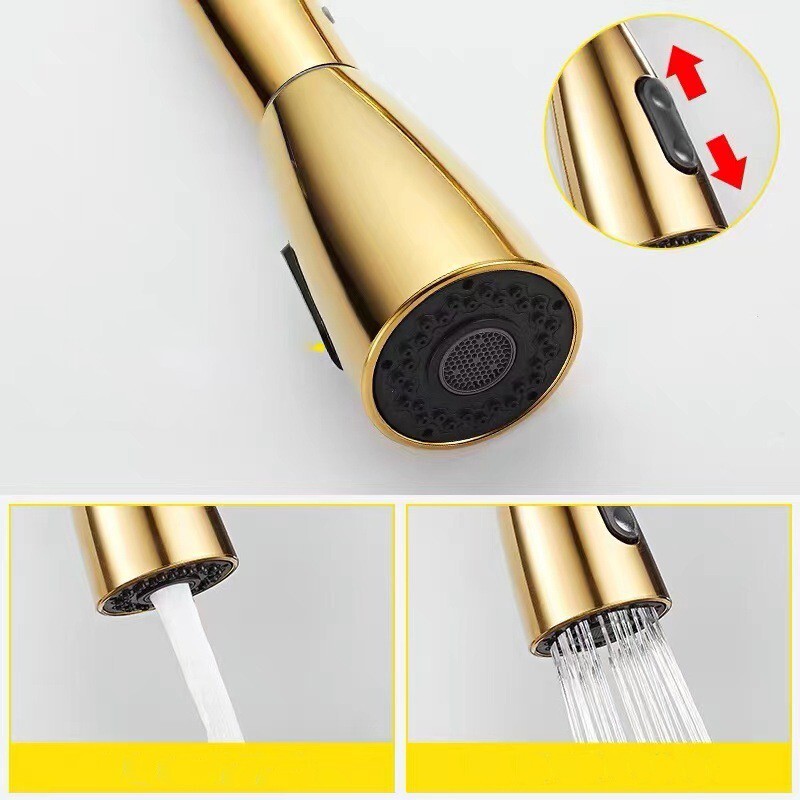 Stainless Steel Kitchen Taps Sink Mixer Pull Out Spray Tap Single ...