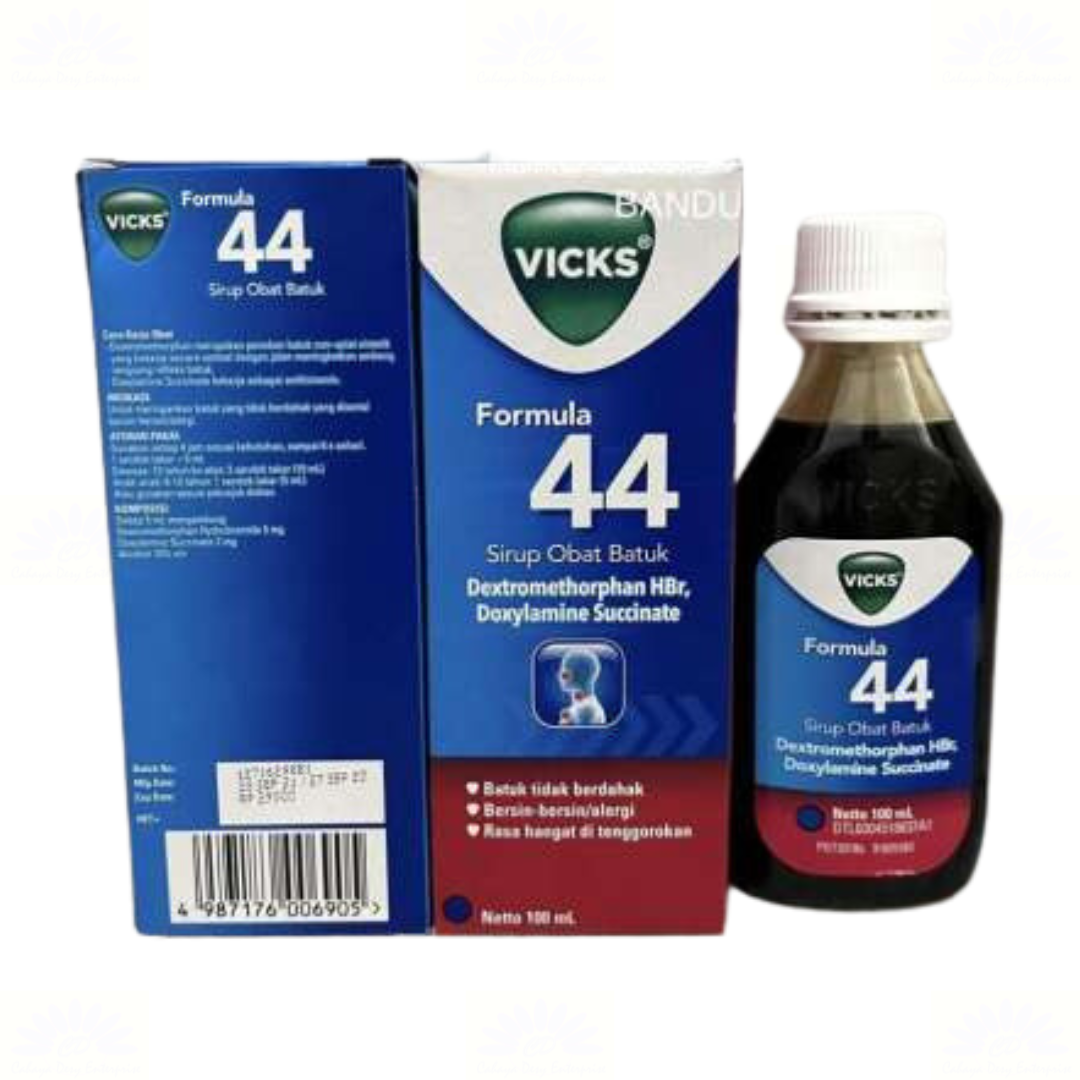 1 X Vicks Formula 44 (100ml) For Cough Phlegm & Chest Congestion Fast ...