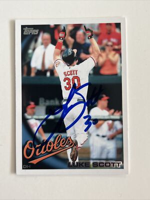 Luke Scott Autographed 2010 Topps Card #231 In Person M897 | eBay