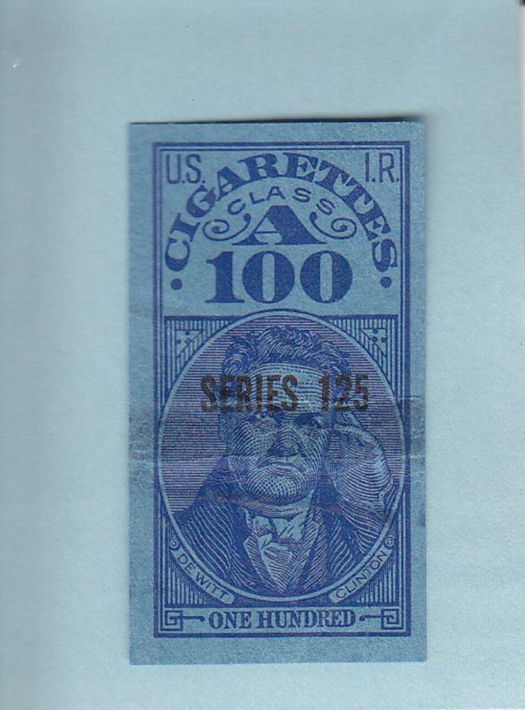 100 Class A Cigarette Tax Stamp, Springer TA 351, Series 125 (29712) | eBay
