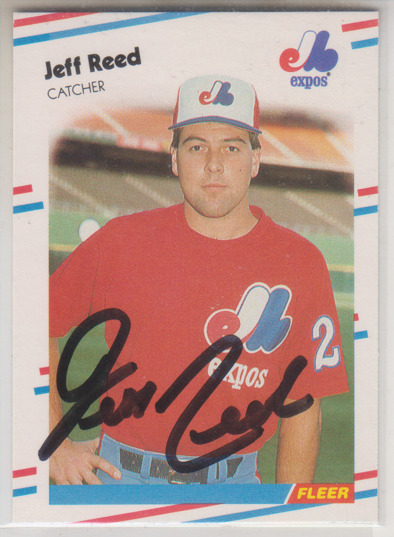 Autographed 1988 Fleer Jeff Reed - Expos | eBay