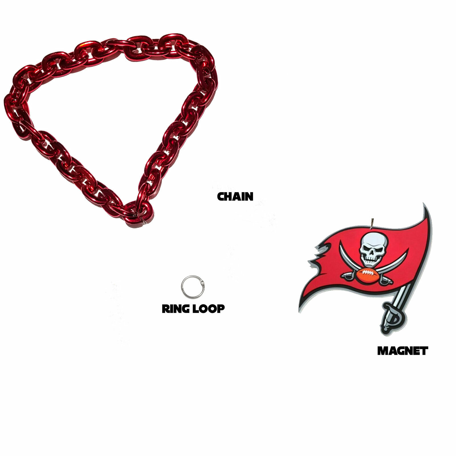 New NFL PICK YOUR TEAM Fan Chain Necklace Foam Magnet - 2 in 1 | eBay
