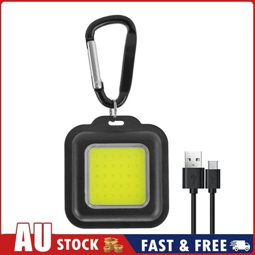 Portable Keychain Lights COB LED USB Rechargeable Camping Emergency ...