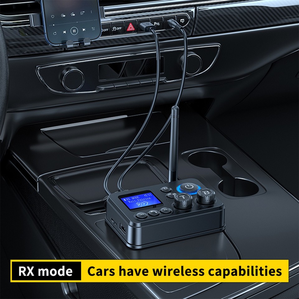 RX/TX Bluetooth 5.4 Transmitter Receiver 3.5mm AUX TV Home Stereo Audio ...