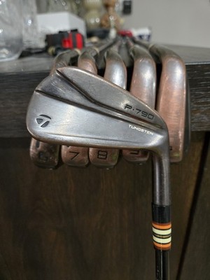 Used TaylorMade P-790 Aged Copper Iron Set 5-PW Dynamic Gold Onyx AMT ...