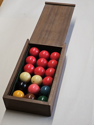 Vintage Complete Snooker Balls Set 18 Balls in Wooden Case - Bonzoline ...