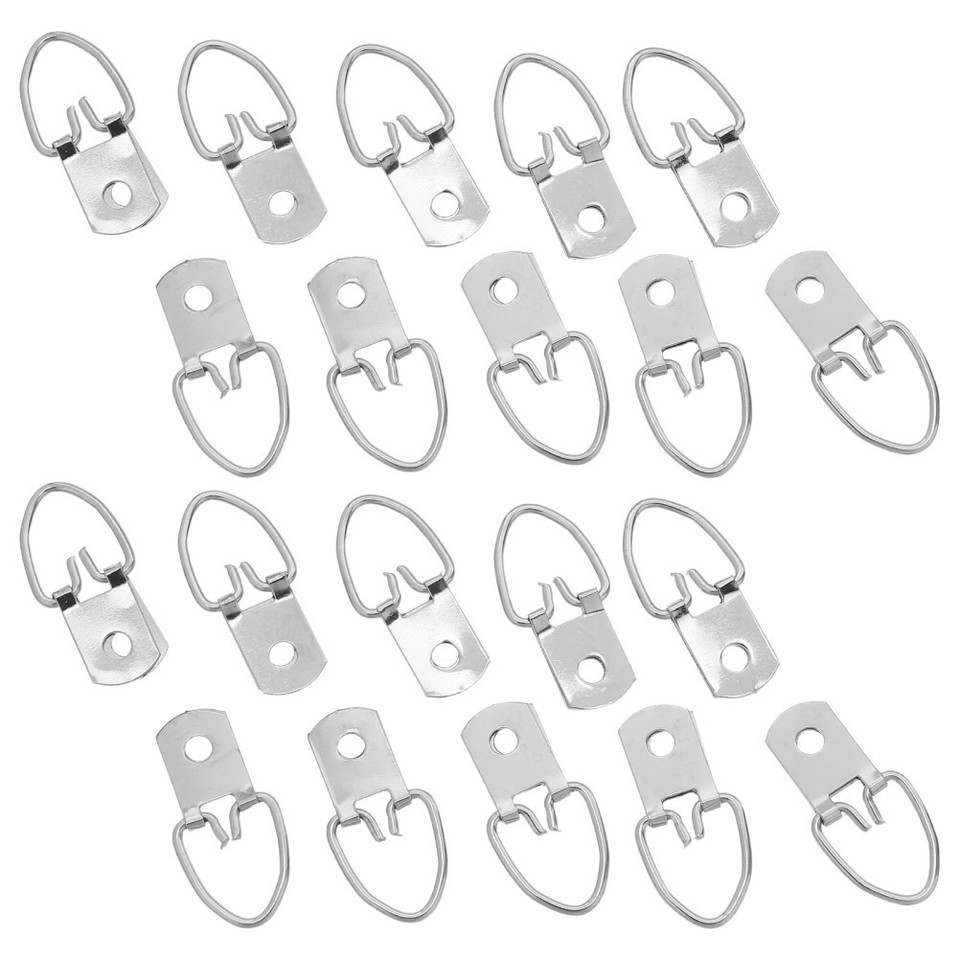 500 Pcs Small Steel Picture Frame Hangers D Hooks Triangle Wall Hooks ...