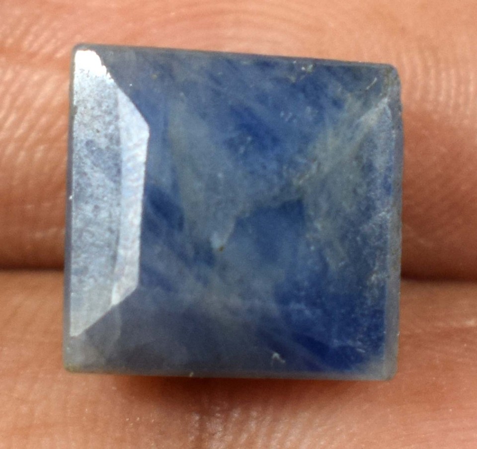 6.50 Ct Natural Madagascar Golden Blue Sapphire Square Gemstone ...