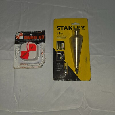 Stanley 16oz Brass Plumb Bob & Gammon Reel Set | eBay
