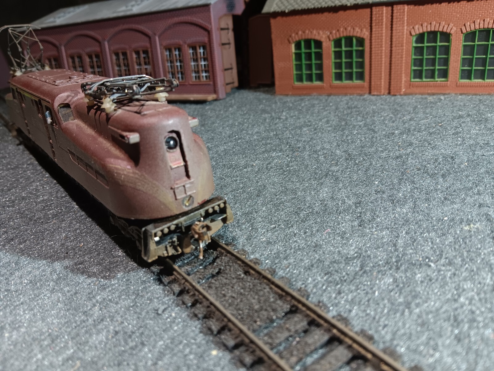 HO Vtg Penn Line PRR GG-1 Custom Ptd Wthrd, 8 wheel Dr. Kadee Cplrs 2 ...