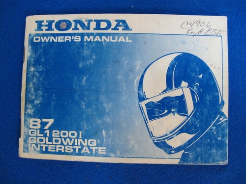 Honda 1987 GL1200 I Interstate Factory Original Owners Manual F159 | eBay