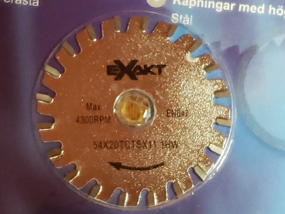 EXAKT 20 TCT S SAW BLADE, EN847, 54X20TCTSX11.1HW | eBay