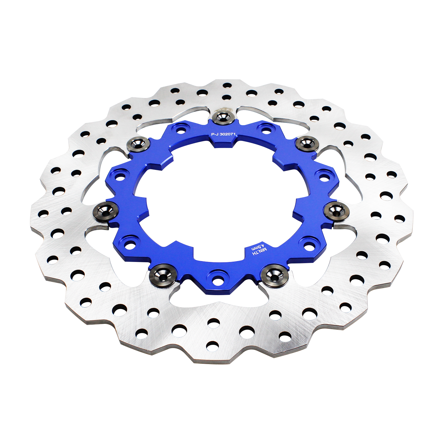 Blue 7 Holes Floating Front Brake Rotor for Harley 09-23 Touring ...