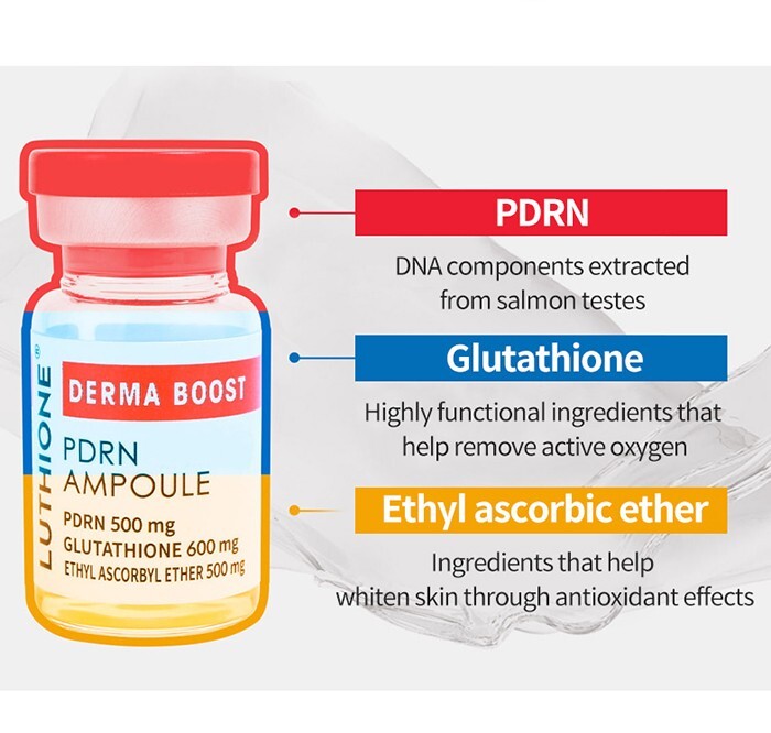 LUTHIONE Derma Boost PDRN Ampoule 1Kit (Ampoule 5ml *5ea) + MTS Roller ...