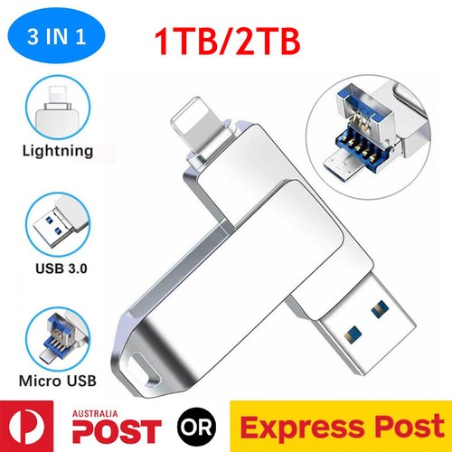 1TB 2TB USB Flash Drive U Disk Storage Memory Stick For iPhone iPad PC ...