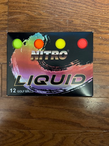 ⚡️12 Nitro Liquid Golf Balls Multi Colored Box of One Dozen NEW ...