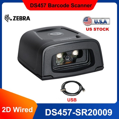 Zebra DS457-SR20009 1D/2D Fixed Mount Laser Reader Barcode Scanner w ...