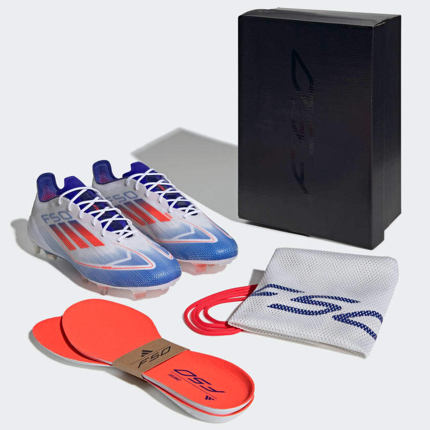Adidas F50 Elite FG “White Solar Red Lucid Blue” Colorway Men's Size 10 ...