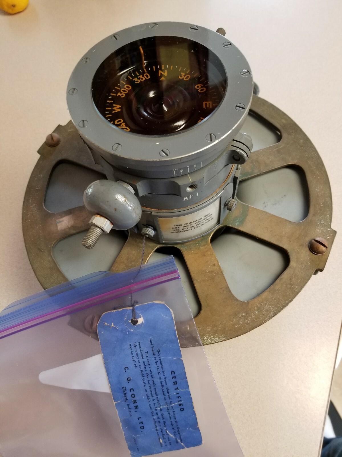 US Navy compass binnacle CG Conn WWII 1945 | eBay