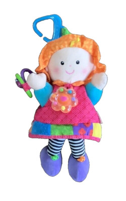 Lamaze Girl Infant 11 Inch Multicolored Doll Rattle Crinkle Plush Toy ...
