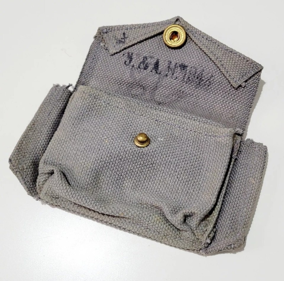 WW2 1943 RAF PILOT PISTOL AMMO POUCH BLUE WEBBING WWII 1925 PATTERN ...
