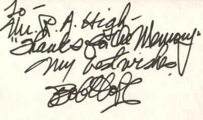 BOB HOPE - AUTOGRAPH NOTE SIGNED | eBay